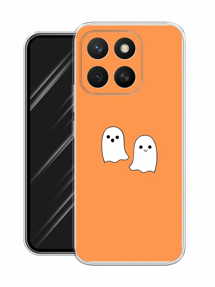 Силиконовый чехол на Honor X8c / Хонор X8c с принтом Cute ghosts — фото 1
