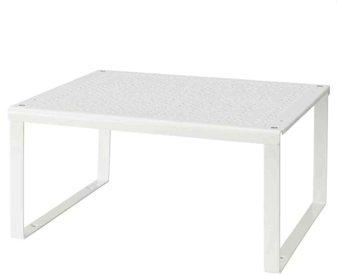 Полка икея NiNi, для специй, металлическая, белая, 32х28х16 см