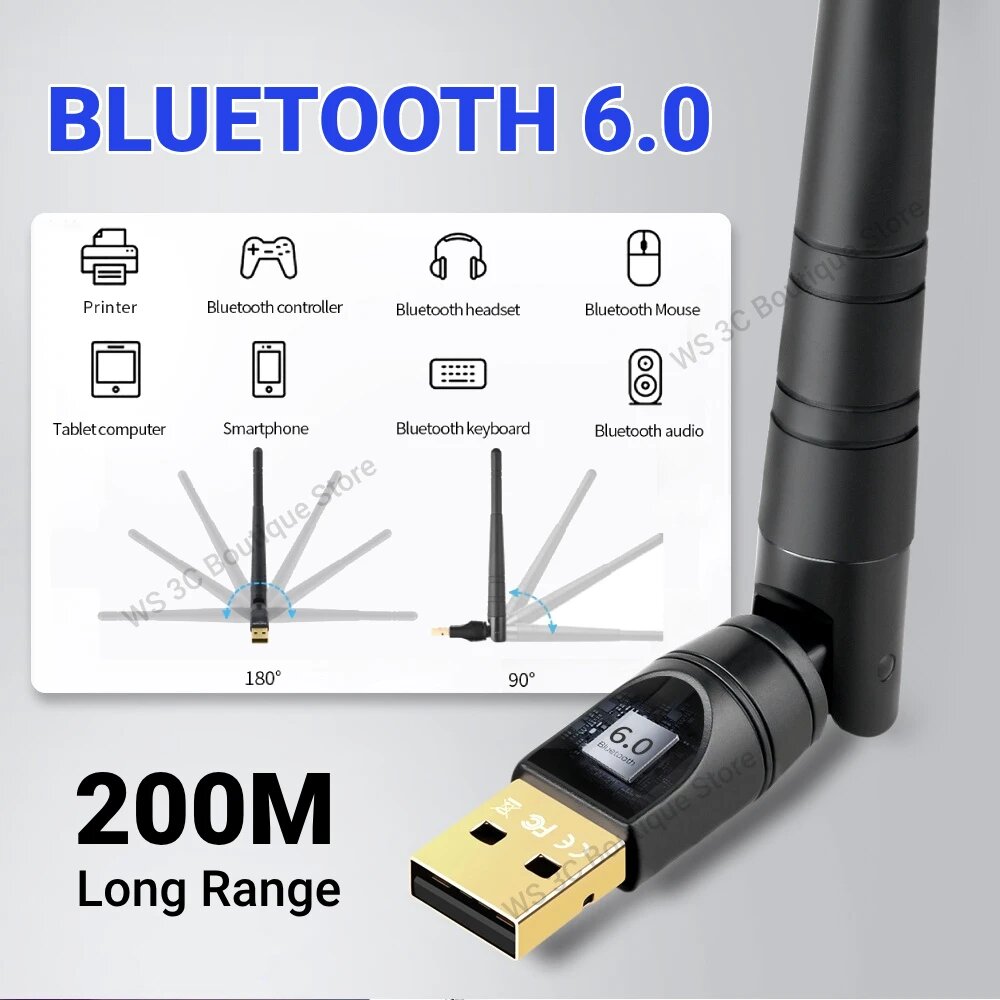 KEBIDUMEI Bluetooth 6.0 адаптер — фото 1