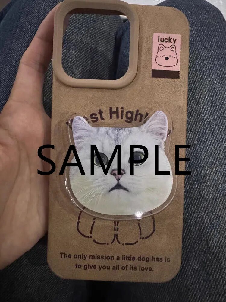 Модный акриловый держатель для телефона, подставка на заказ, милая собака, кошка, детские фотографии, мобильный телефон, прозрачная аниме-подушка безопасности, ручка для телефона