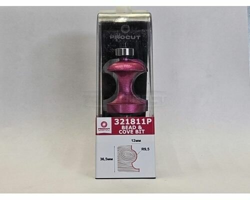Фреза фигурная молдинговая ( проф. серия) R9.5 D31.7 x36,5 х68,5 S8 PROCUT