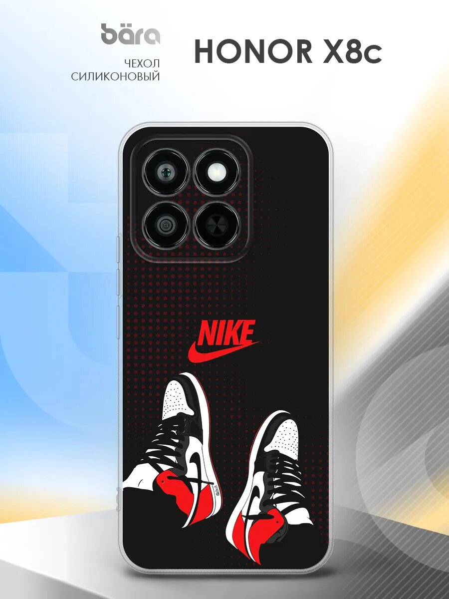 Чехол на Honor X8c, Хонор Икс8с, противоударный, силиконовый, с принтом