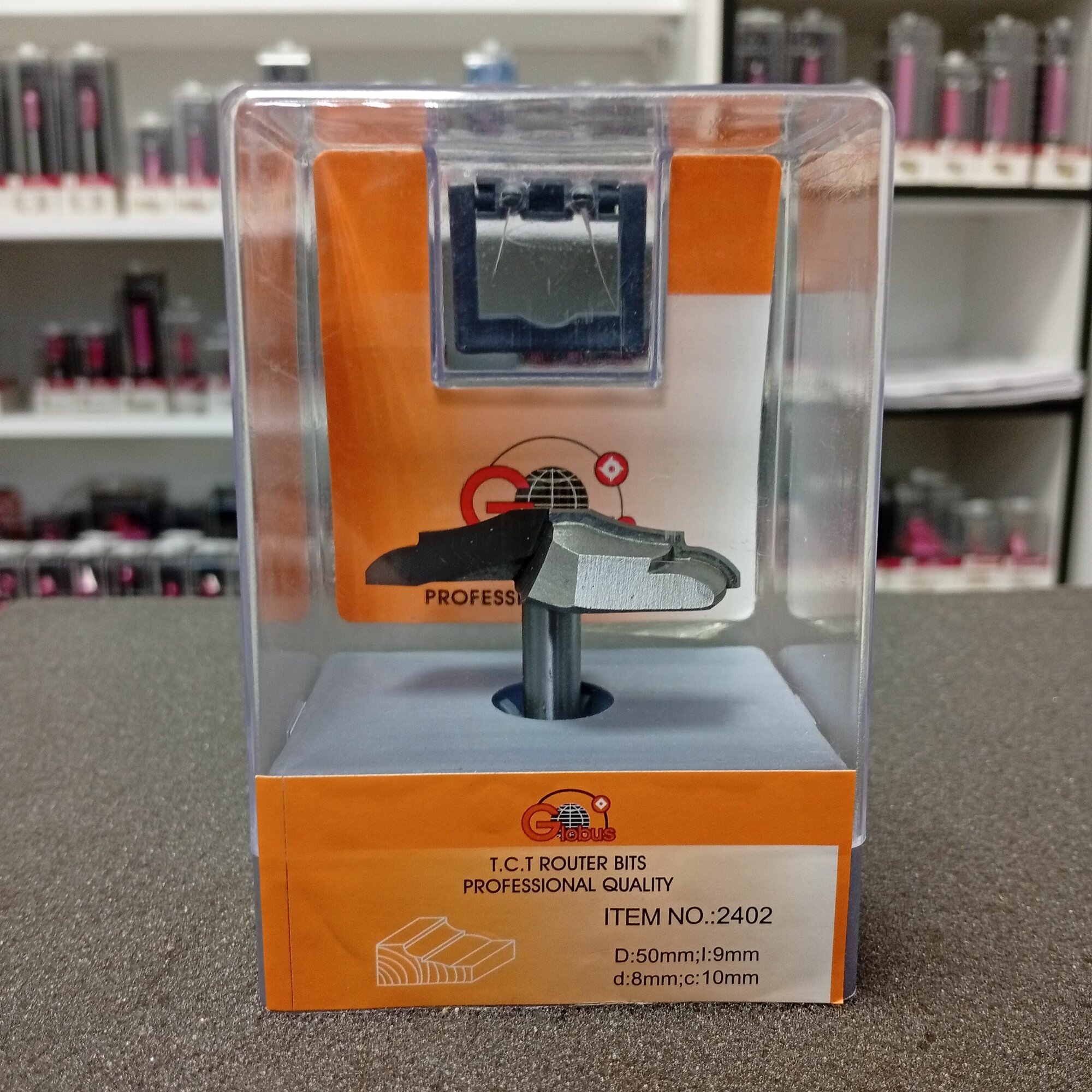 Фреза для фрезеровки фасадов ( псевдофиленка)Глобус 2402 D:50mm I:9mm d:8mm c:10mm Арт:2402D50d8