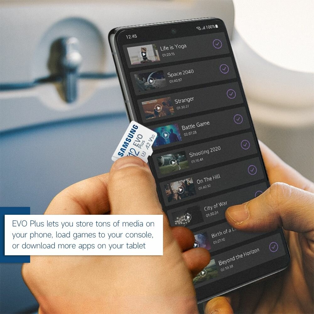 SAMSUNG EVO Plus 256GB TF Card, U3 A2 V30, для планшета