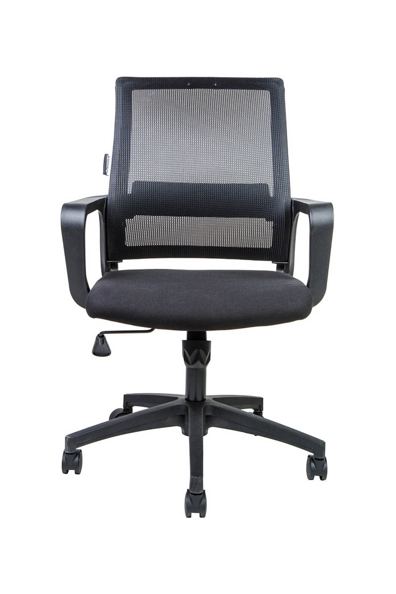 Кресло Norden Бит LB черный пластик Черная сетка/Черная ткань