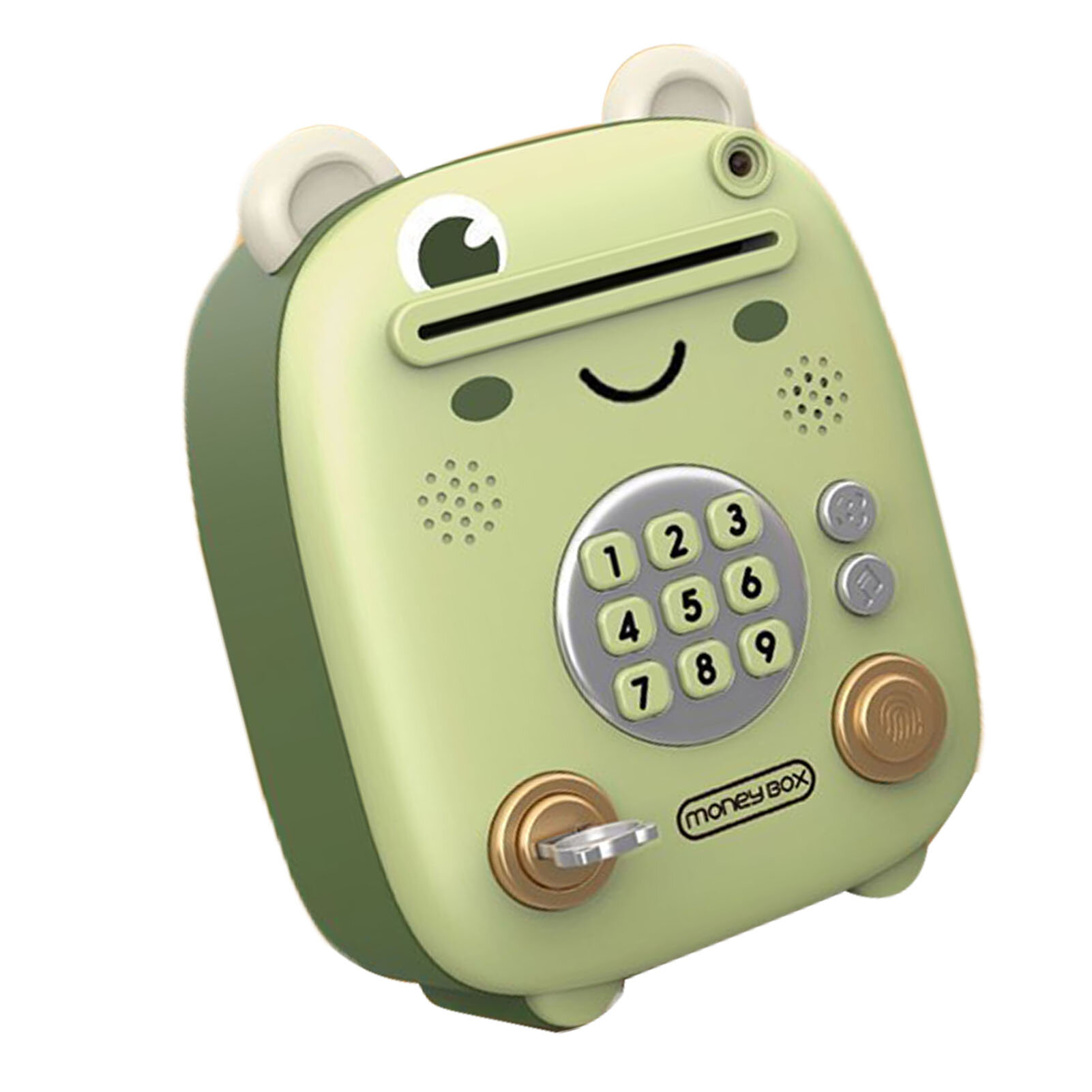 Мини-копилка, электронная копилка для пения, ящик для хранения денег с паролем отпечатков пальцев, распознавание лиц, световая музыка для детей, мальчиков и девочек, маленькая лягушка