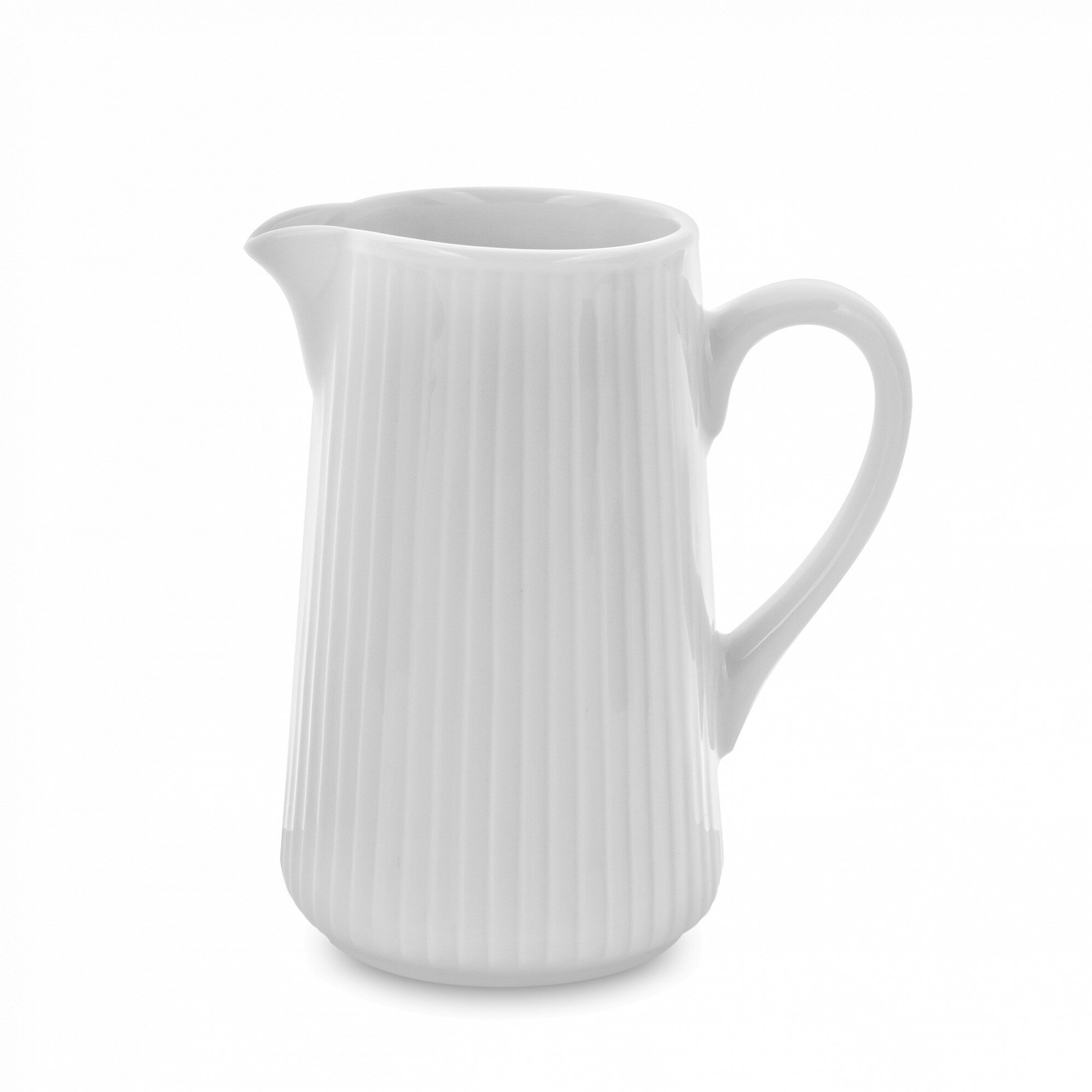 Молочник PILLIVUYT Plisse, фарфор, белый, 350мл, с ручкой, для посудомойки