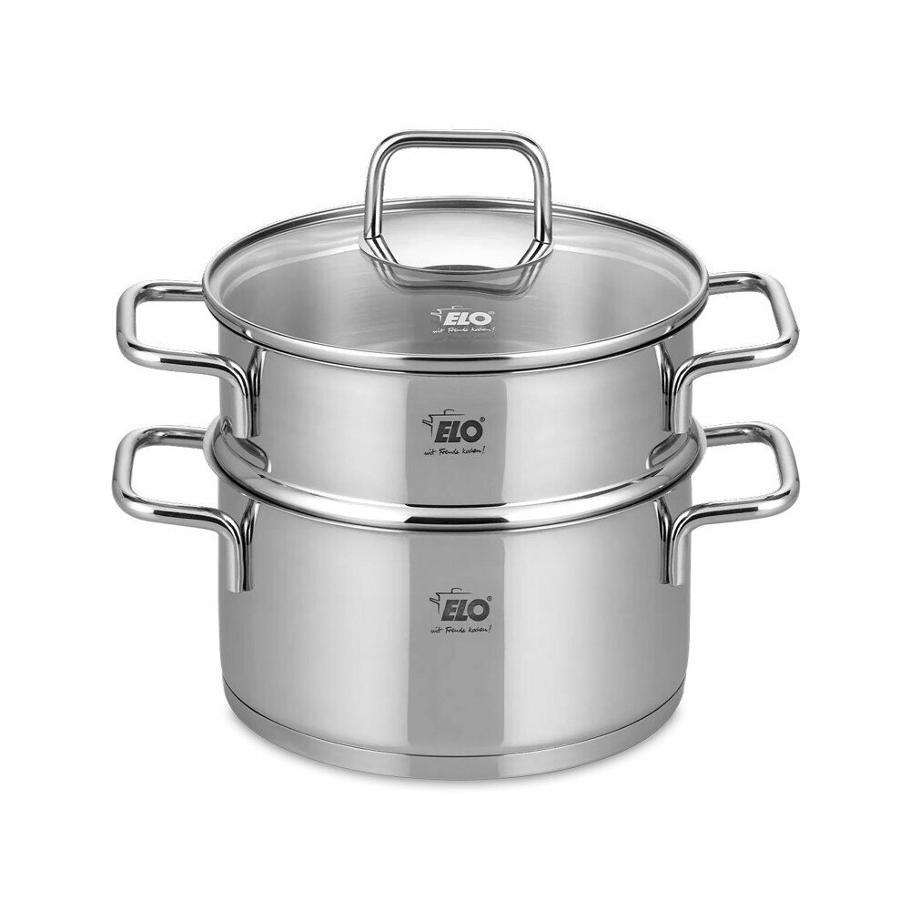 Пароварка со стеклянной крышкой, 2 предм. (2,0 л, 1,6 л), диам. 18 см 72718 Citrin