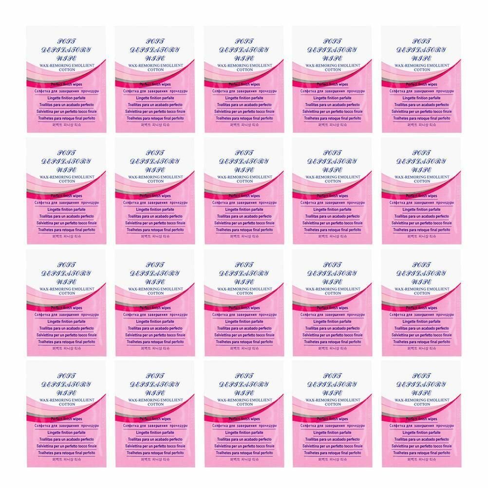 20 шт. салфетки для удаления воска и очистки после депиляции - идеальны для ухода за кожей и поддержания чистоты.