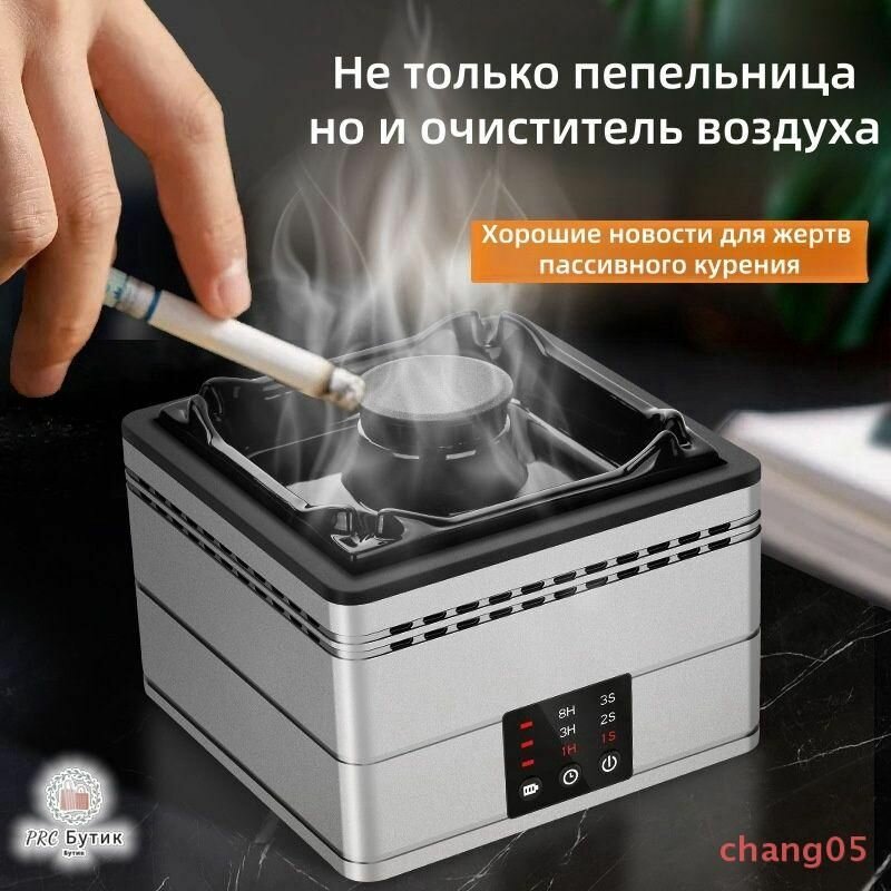 Пепельница-очиститель воздуха с отрицательными ионами в дополнение к пассивному курению и дезодорации