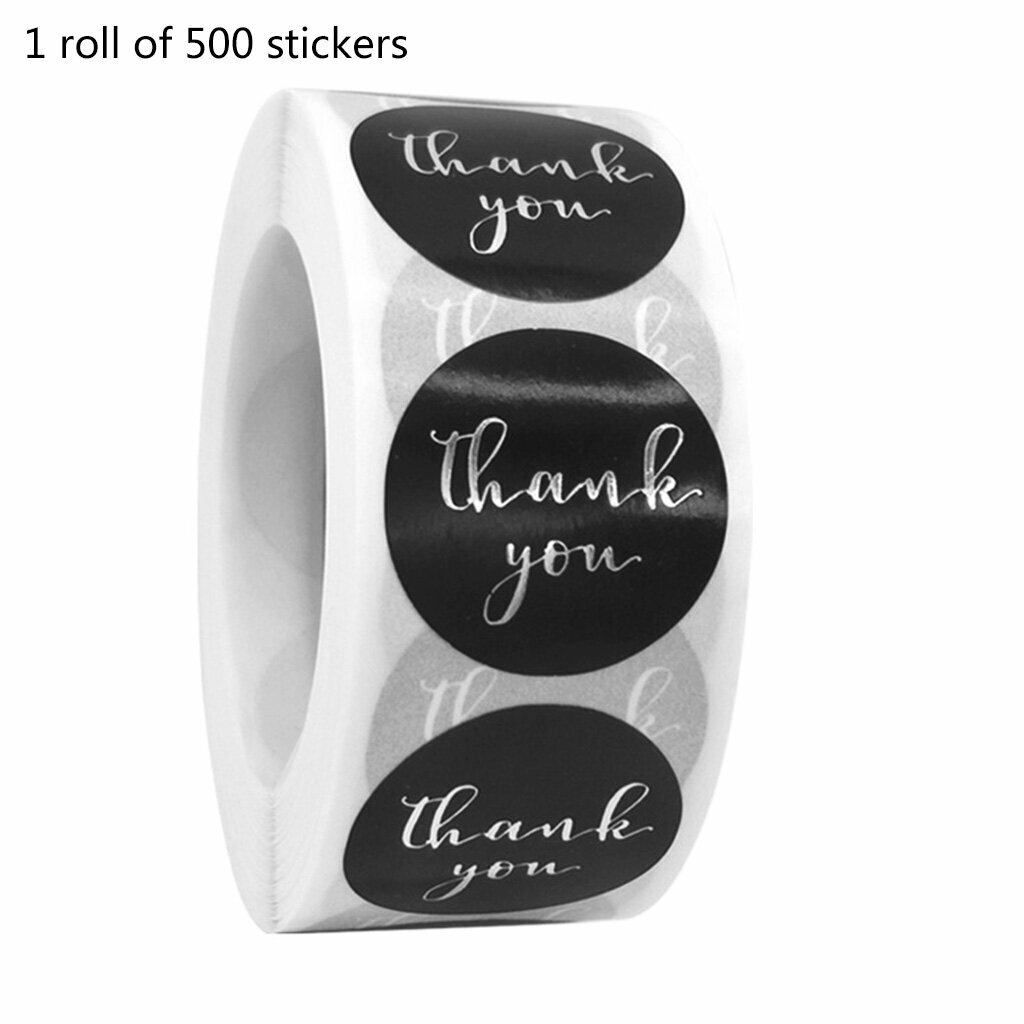 1 рулон из 500 наклеек, бронзовые наклейки с благодарностями, наклейки для запечатывания, наклейки для этикеток 2,5 см-C-14-25