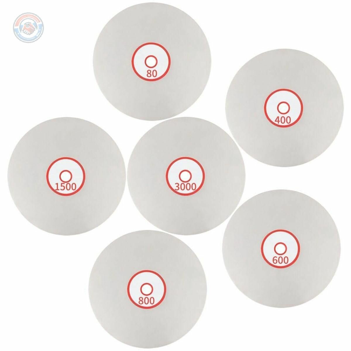 Набор алмазных полировальных дисков 6 шт 6 дюймов для шлифовки стекла камня ювелирных изделий грубая средняя тонкая полировка