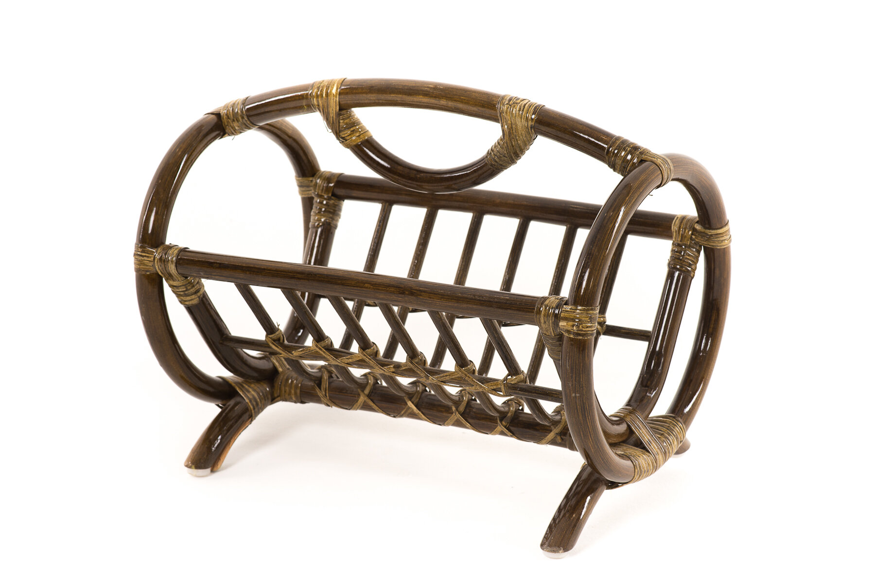 Газетница Vinotti 17/15, из натурального ротанга, оливковая, 4 ножки