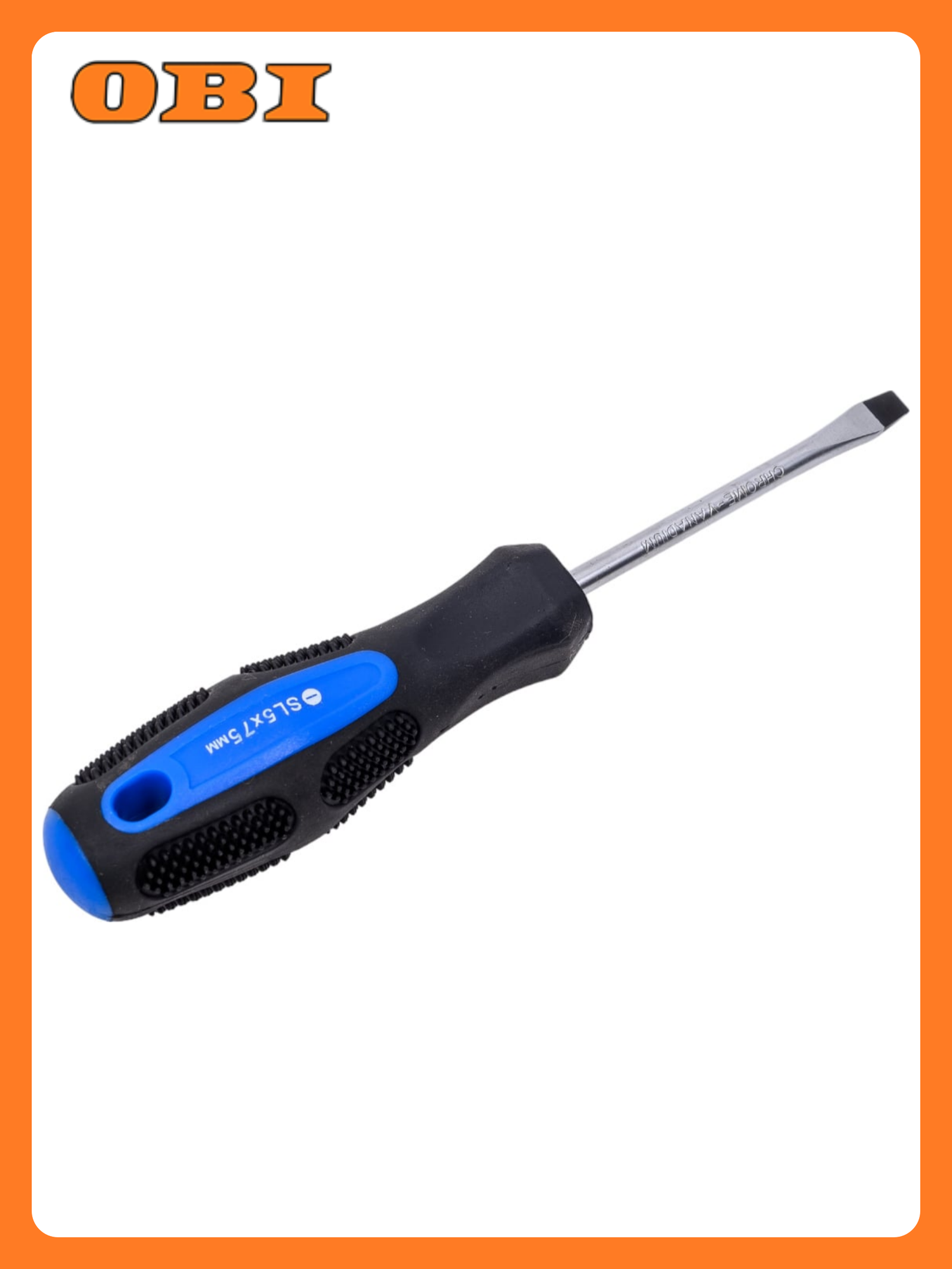 Отвертка шлицевая VertexTools 0051-5-75, хромованадиевая сталь, магнитный наконечник