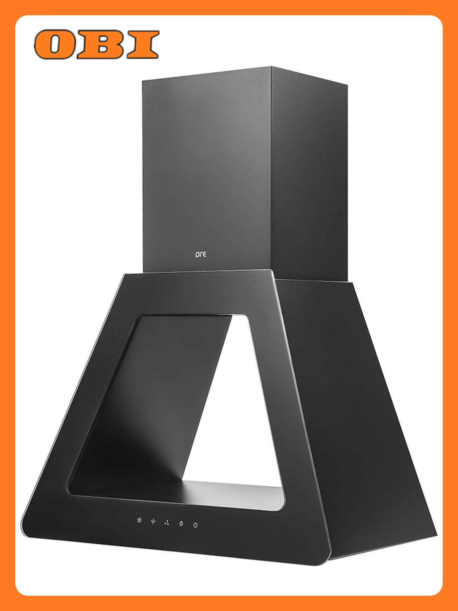 Вытяжка ORE VIKING, купольная, сенсорное управление, 120 Вт, черная