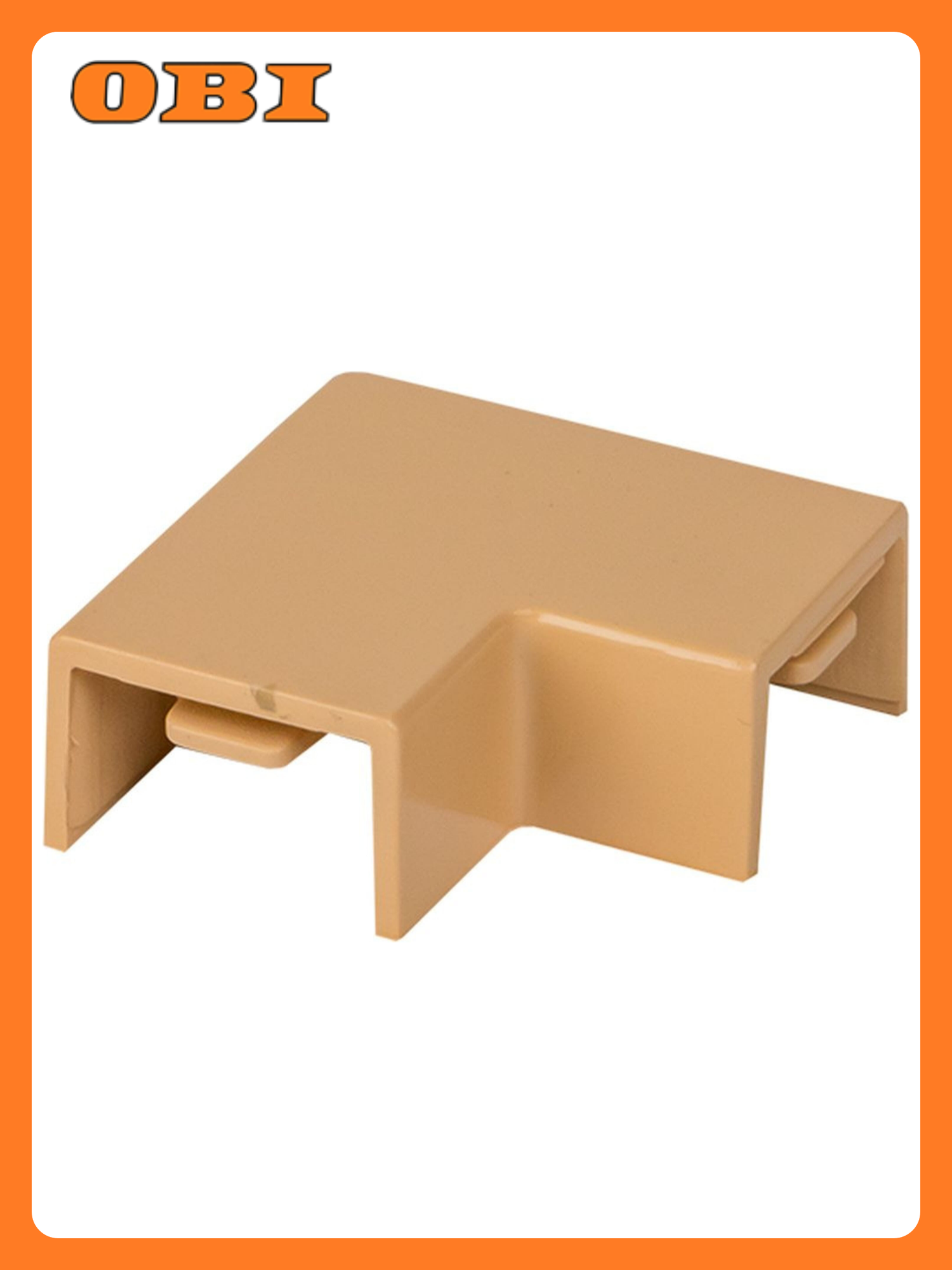 Угол EKF PROxima, для настенного кабель-канала, пластик, коричневый, 15x10 мм