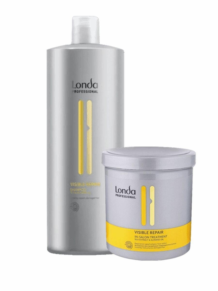 Londa Professional Набор Visible Repair для поврежденных волос Шампунь 1000 мл + Маска 750мл + 1 дозатор