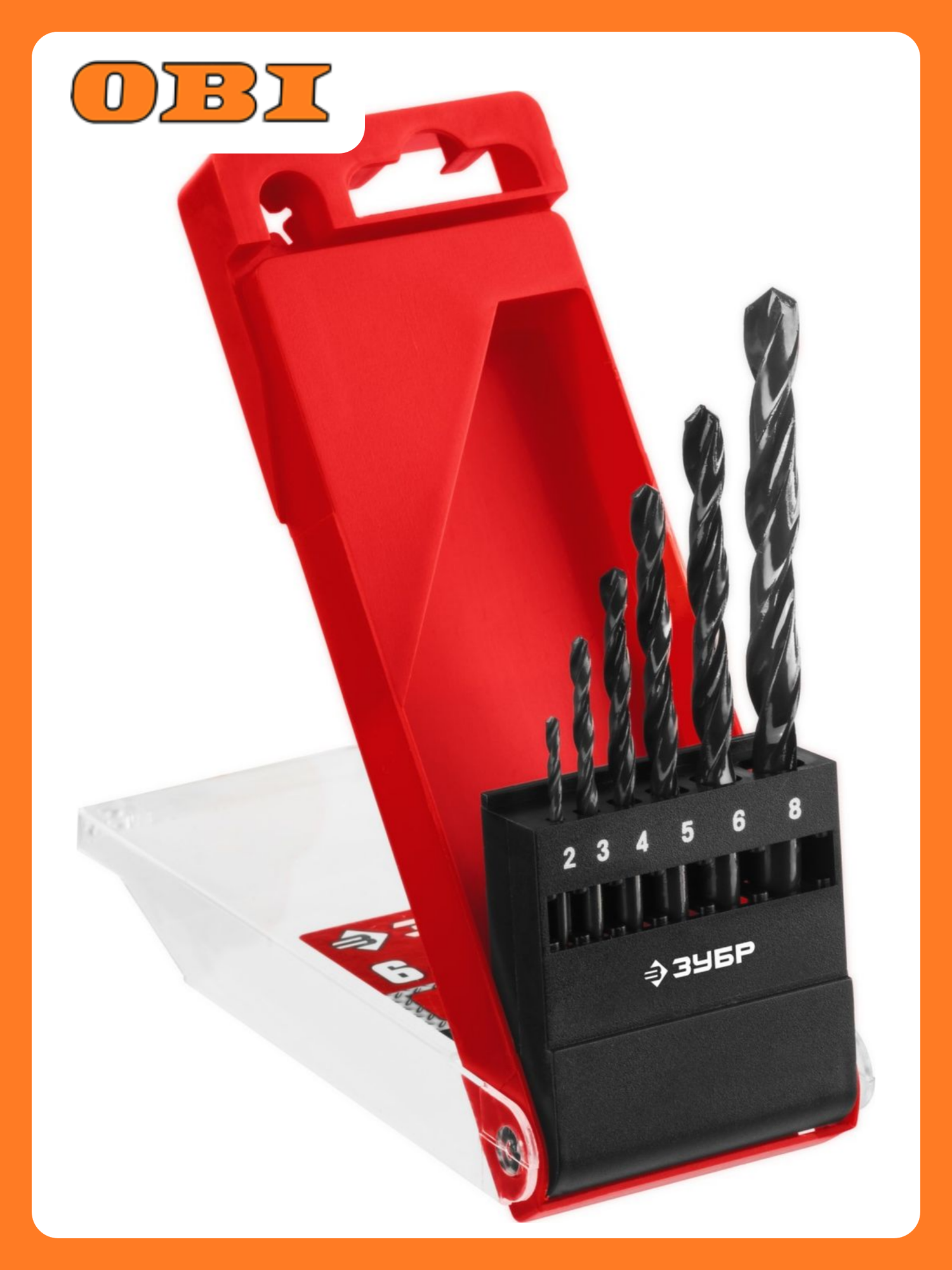 Сверло по металлу ЗУБР hss 2-8 мм, 6 шт. (29605-H6)