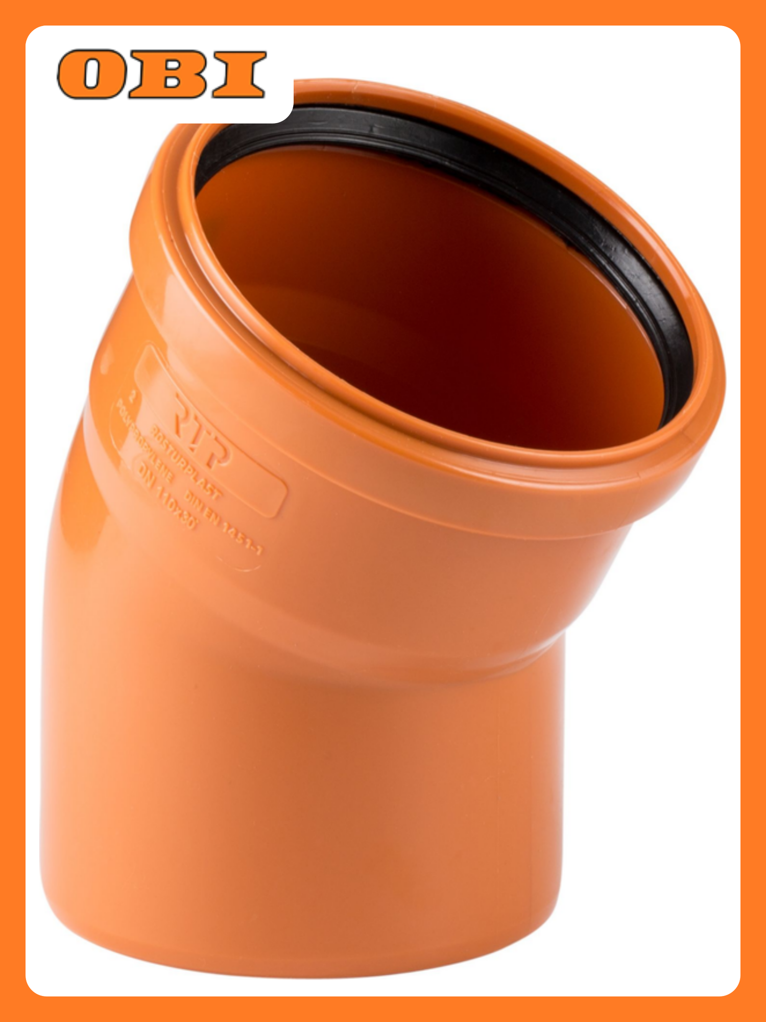 Отвод Pestan НК, ПВХ, 160x30 мм, угол 30°, для наружной канализации