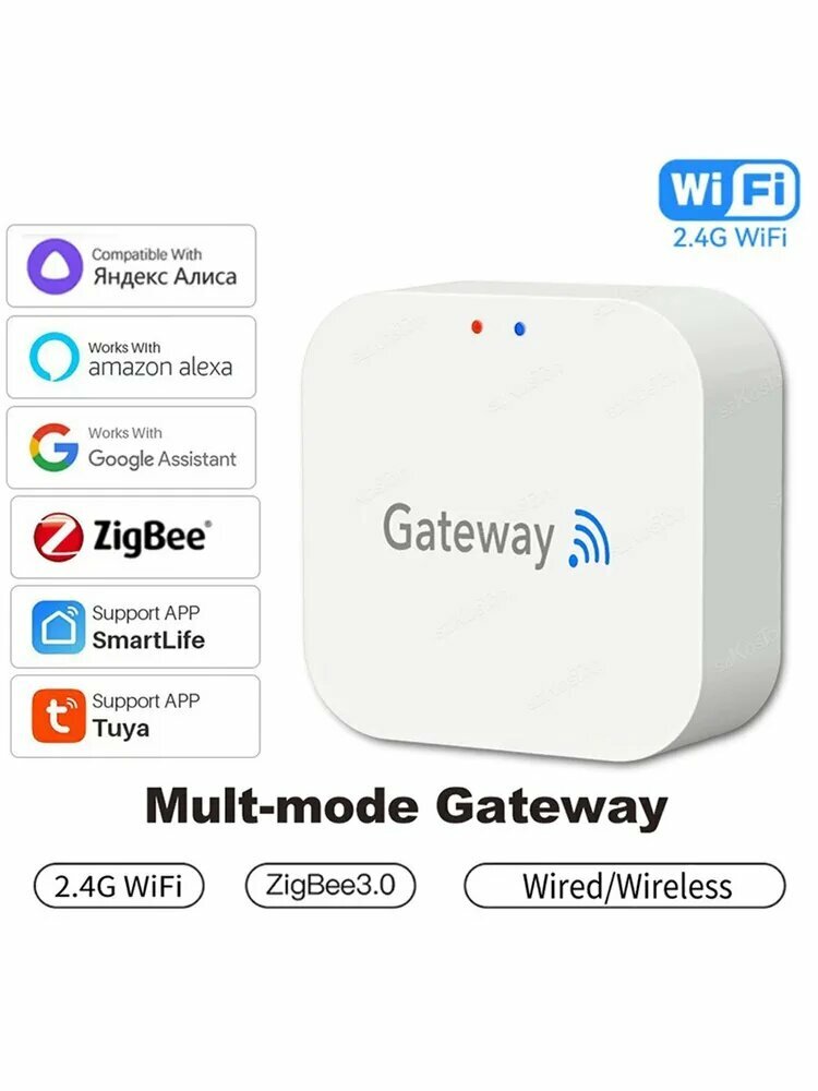 Шлюз Tuya ZigBee, многорежимный сетевой хаб с поддержкой Bluetooth, Alexa, Google Home, Tuya