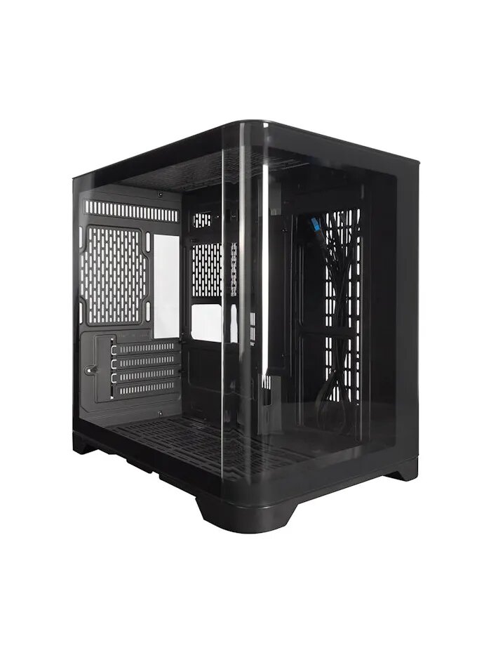 Корпус mATX 1STPLAYER UVIEW UV5 UV5-BK черный, без БП, окно из закаленного стекла