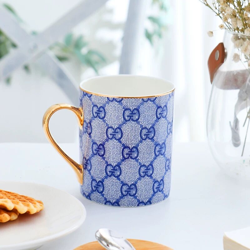 Британские керамические парные кружки в европейском стиле, чашки для воды, роскошные чашки для послеобеденного чая,
