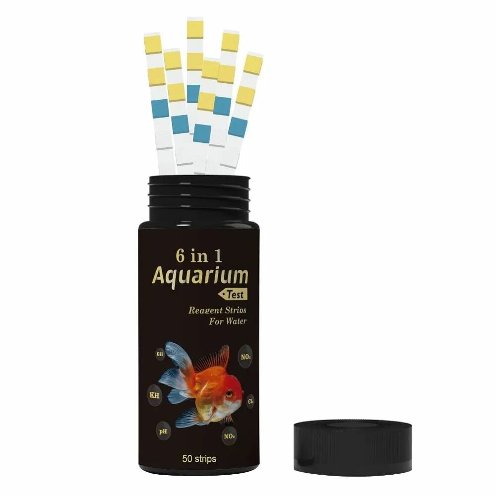 (50 полосок/тюбик) тест-полоски для определения рн 6-в-1 для аквариума