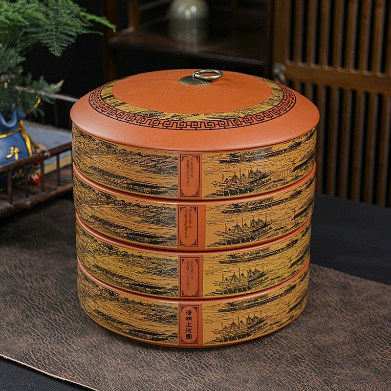 Geyao чайная банка керамическая большая банка для чая с крышкой белый чай Пуэр чайный торт банка упаковка для чая