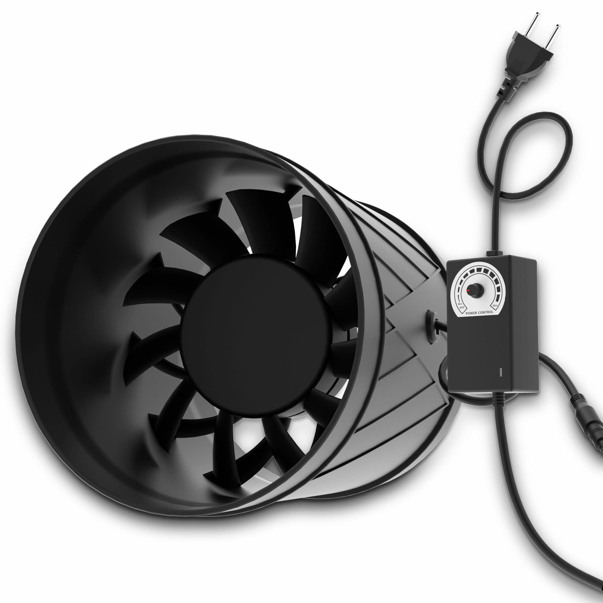 Вытяжной канал вентилятора, скорость вращения 3000 об/мин