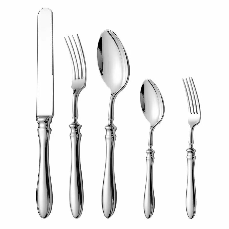 Набор столовых приборов YIJIANDNEW 5 шт, Silver, 18/10, римская ручка