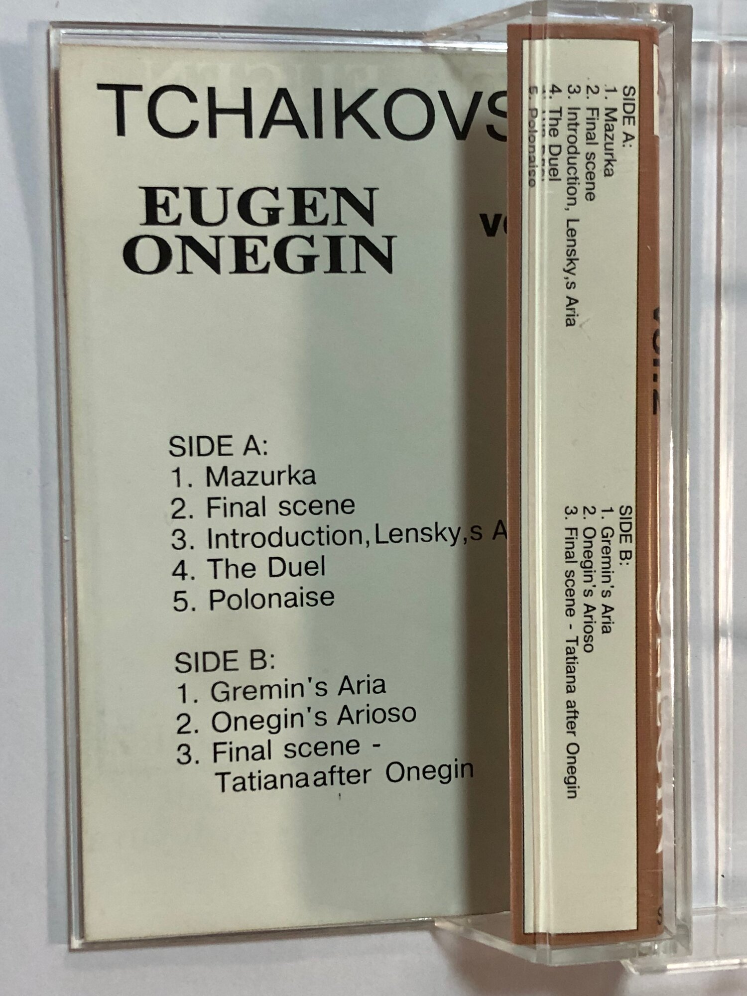 Аудиокассеты «Tchaikovsky. Eugen Onegin”. — фото 1