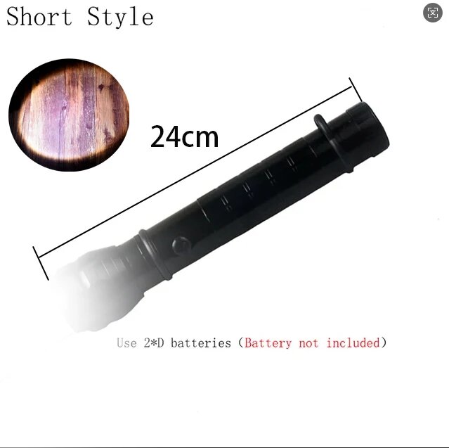 Светодиодный светильник онарь холодного белого света 3 Вт, 3-режимный зум, лампа для фотосъемки, металлический отражатель, полицейский фонарь