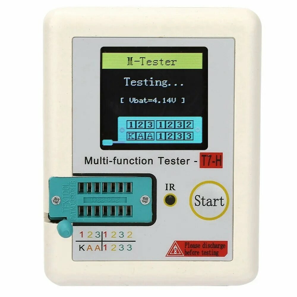 TC-T7-H Тестер транзисторов Диод Конденсатор MOS/PNP/NPN LCR MOSFET TFT ЖК-экран Multime