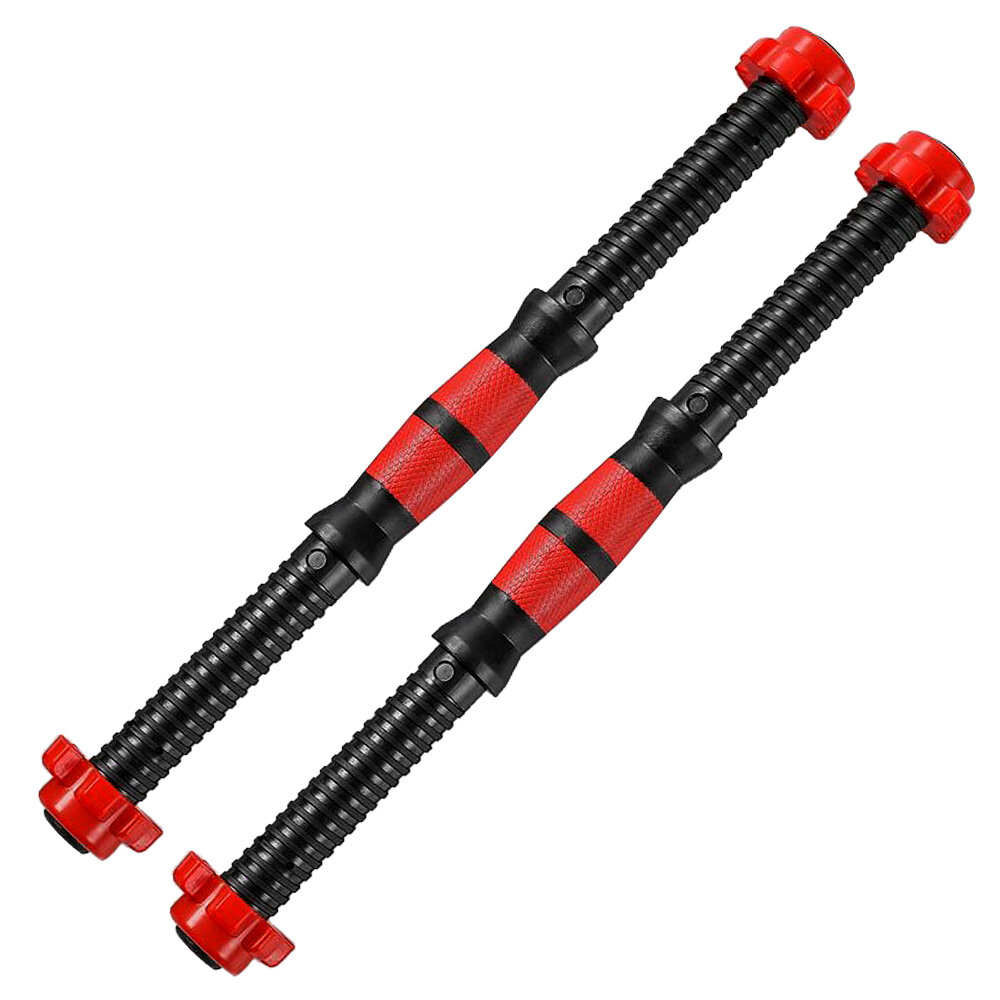 Набор резьбовых ручек для гантелей с 4-х фиксирующими муфтами, регулируемые ручки для гантелей, длина 40 см / 50 см, материал чугун + пластик, максимальная нагрузка 25 кг, для подъема тяжестей, домашней гимнастики и фитнеса, 2 штуки ручек в наборе