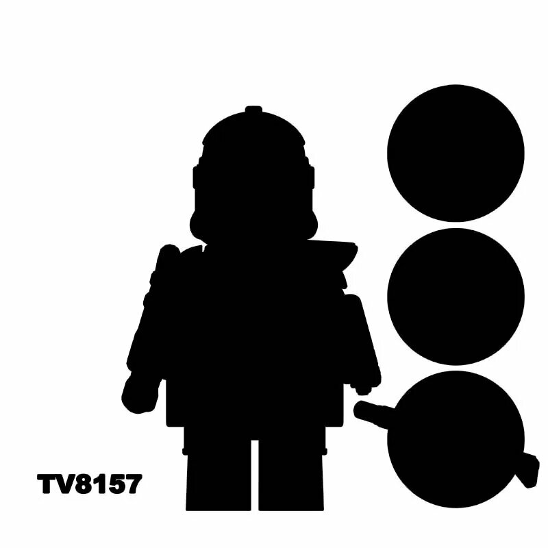 Конструктор LEGO фигурка солдата TV8157, черный