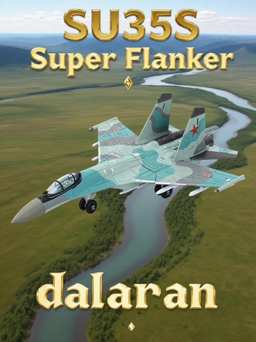 Модель самолета сборная Су-35 (Су-27/Су-30) 1:100 без клея, подарок ребенку, хобби Dalaran