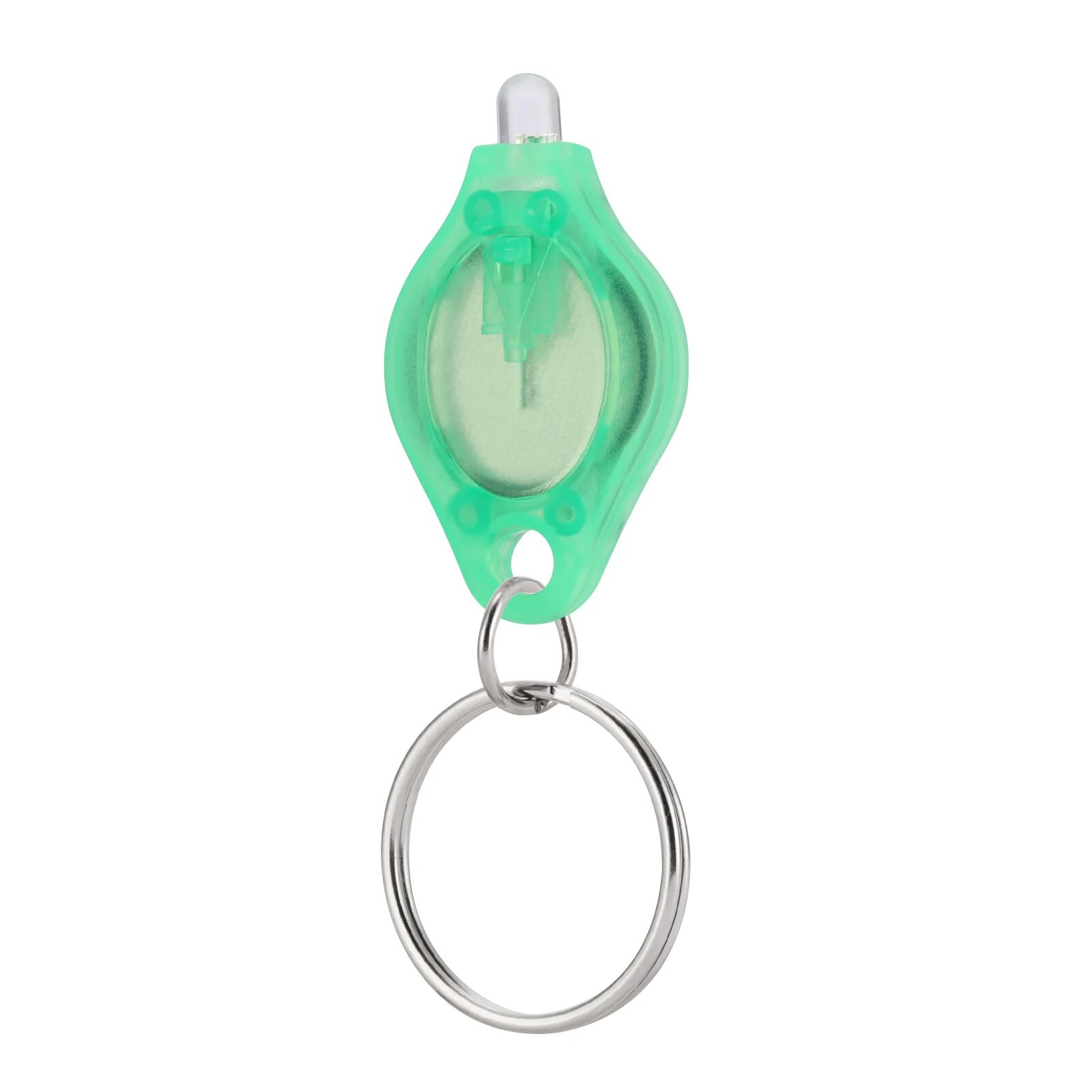 Alonefire мини светодиодный фонарик-брелок белый 1pcs, Изумрудный, Green-White light