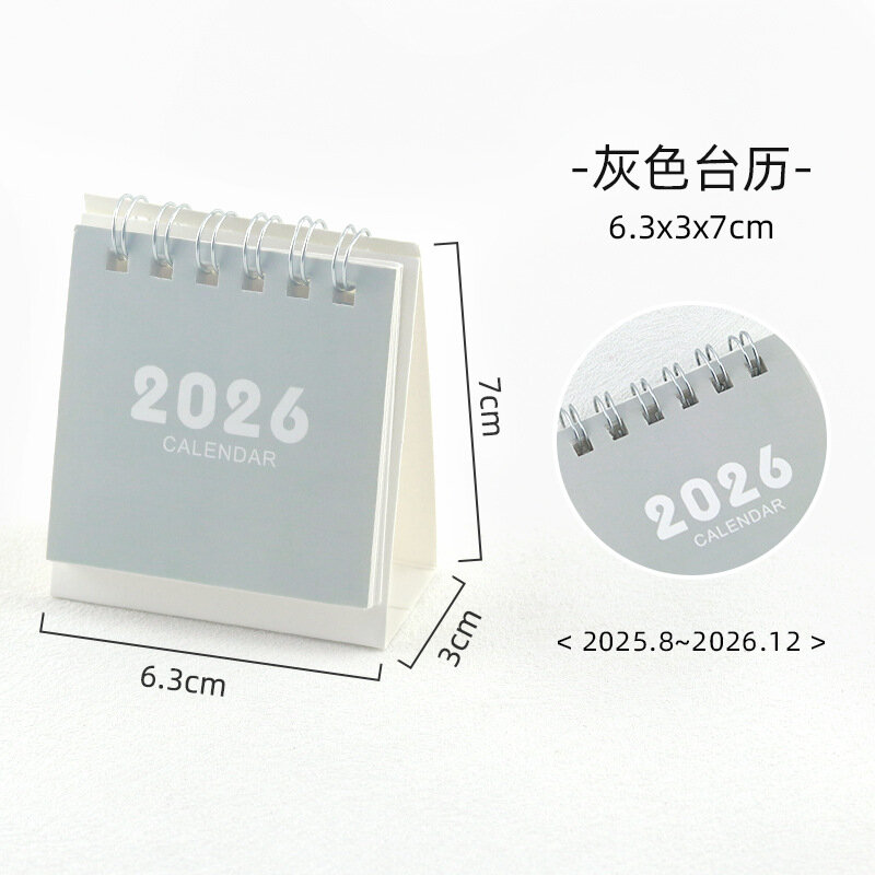2026 Настольный календарь-планировщик, простой свежий настольный календарь, мини-настольный креативный блокнот, оптовая продажа