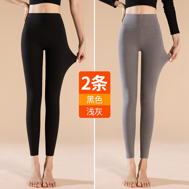 Теплые бархатные брюки для женщин, внутренняя одежда, новый стиль осень-зима 2025, большие размеры, высокая талия, бесшовные, длинные кальсоны для миниатюрных женщин