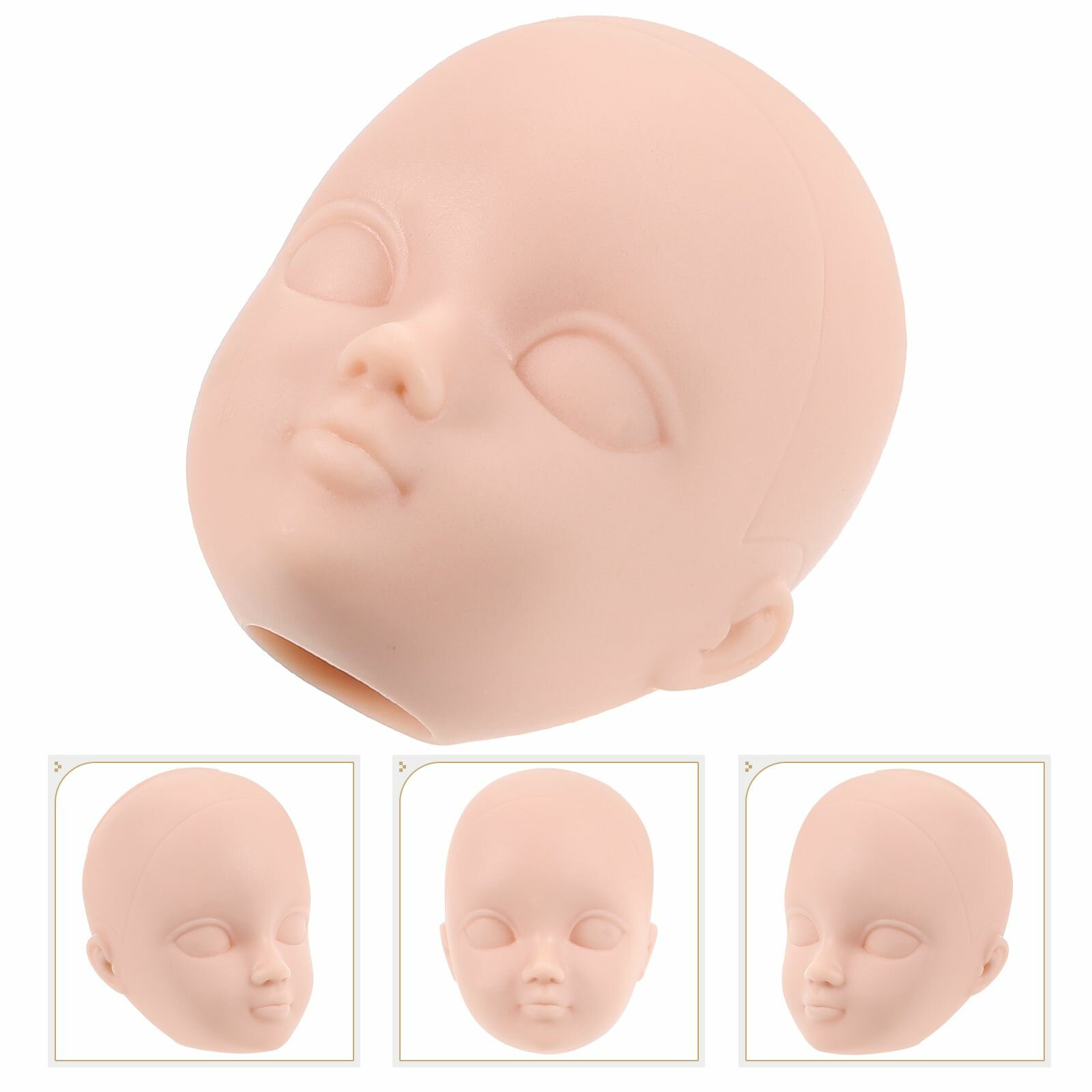 10шт Головы Кукол Для Творчества Розовые Миниатюрные Головки 4.50X3.70X3.50Cm