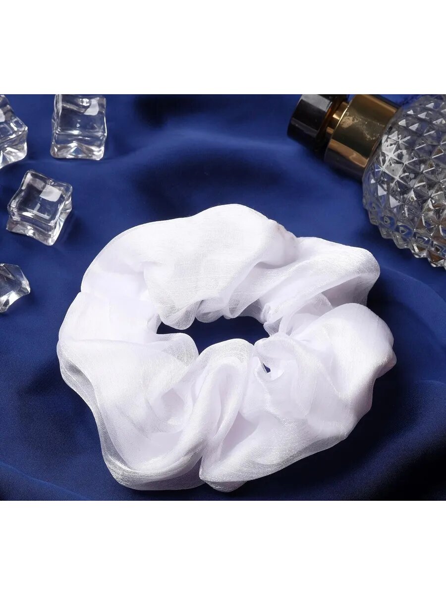 Резинка для волос Орбита нежность классика, 11 см, белый