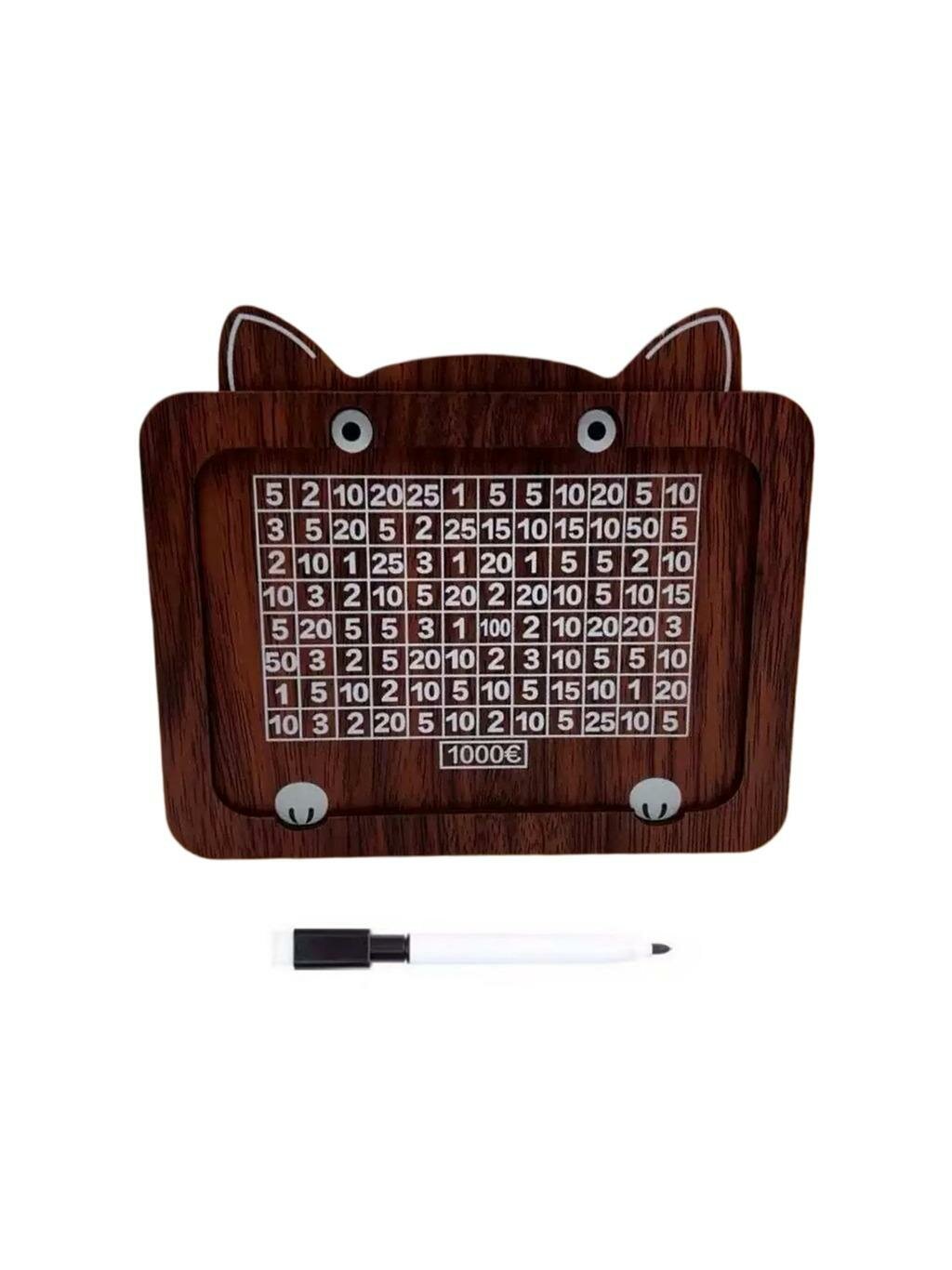 Деревянная копилка с функцией подсчёта, 1000
