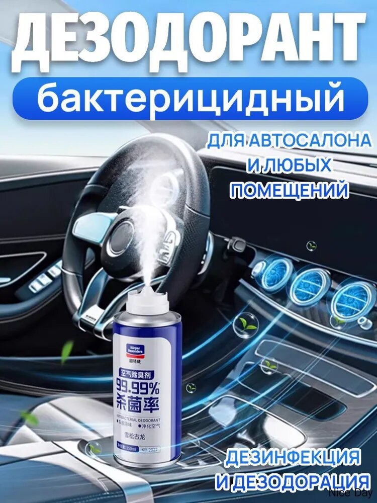 Свежитель-очиститель кондиционера. Ликвидатор / нейтрализатор запахов в салоне автомобиля.180 мл