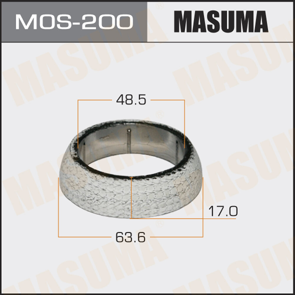 Кольцо глушителя 48.5x63.6 MASUMA MOS-200