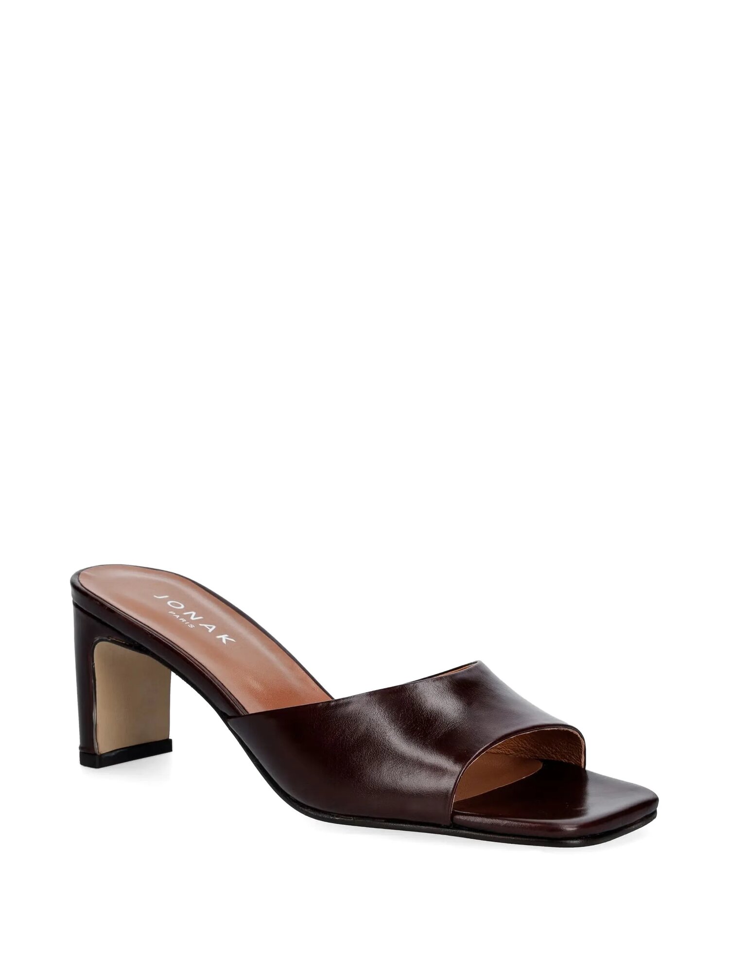 Босоножки JONAK Derive square-toe leather sandals, размер 41, коричневый — фото 1
