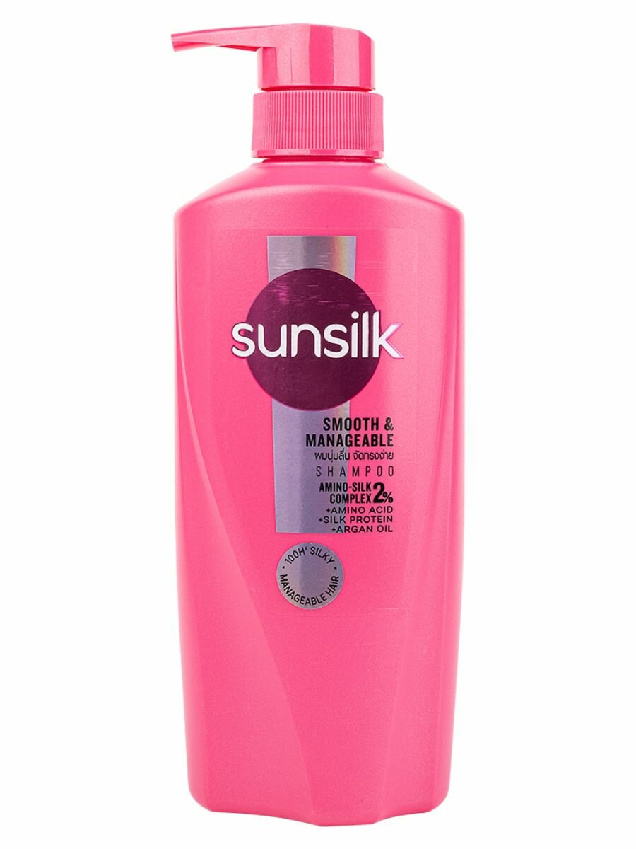 Шампунь "Гладкие и послушные волосы" с протеинами шёлка Sunsilk, 325 мл
