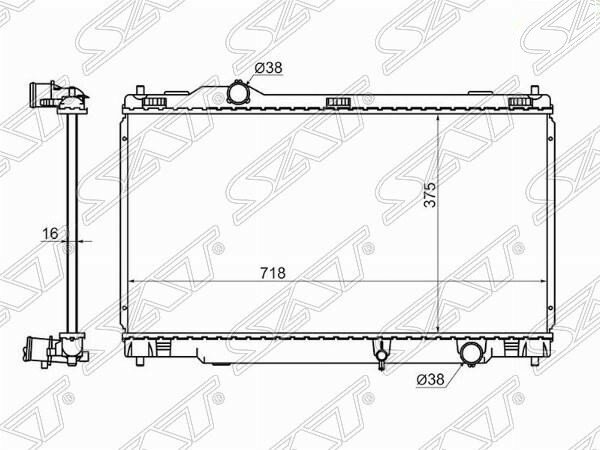 Радиатор SAT TY0005-20 Lexus IS 05-16