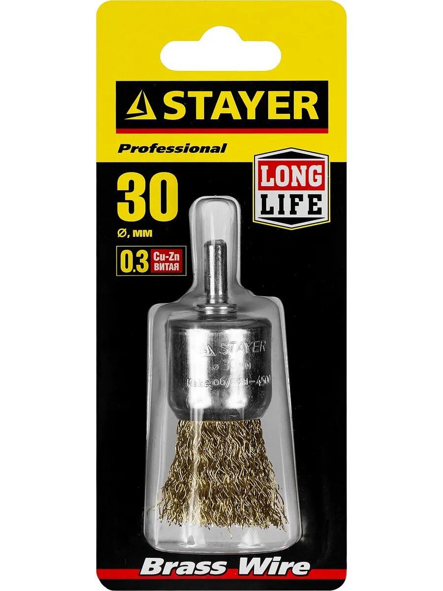 STAYER 30 мм, витая стальная латунированная проволока 0