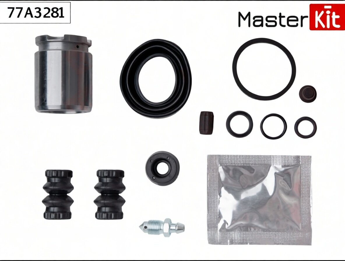 Ремкомплект тормозного суппорта + поршень задний OPEL MERIVA, MINI R56 06- 77A3281 MasterKit арт. 77