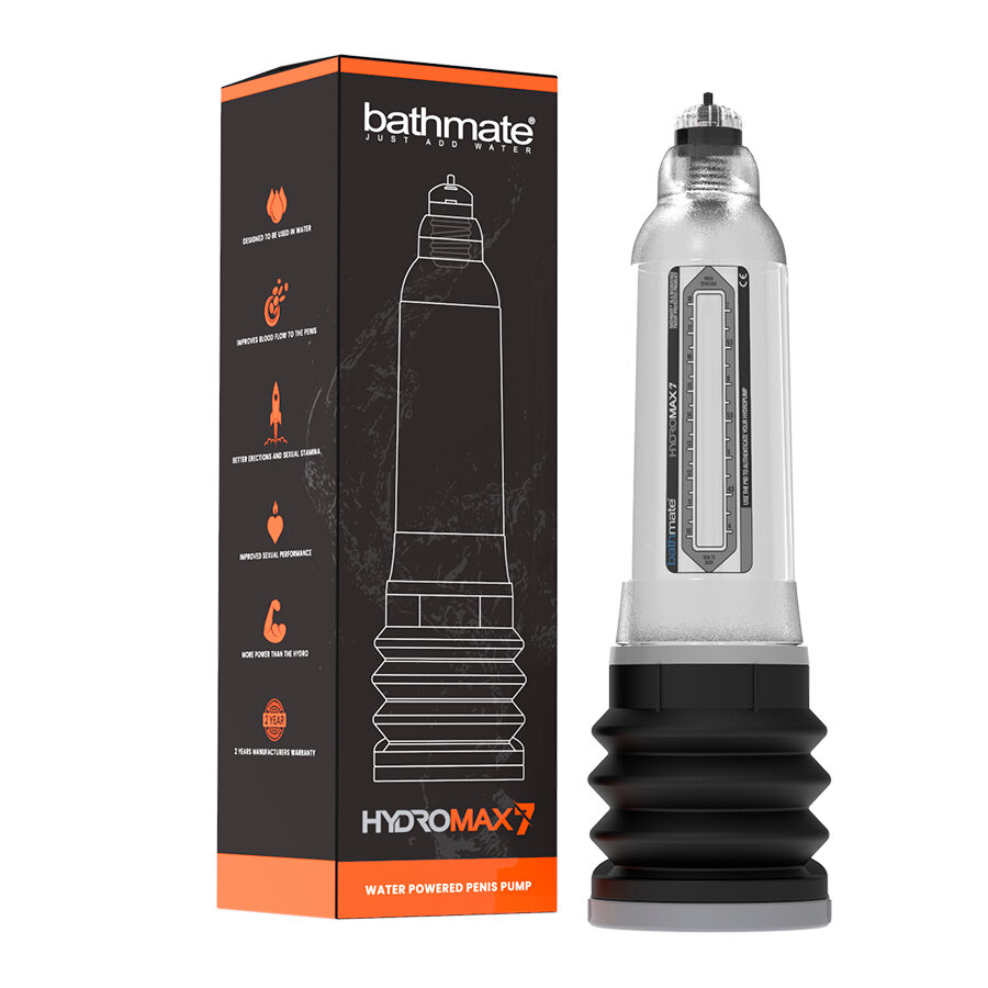Гидропомпа Bathmate Hydromax7 – Прозрачная, 298 мм, пластик, диаметр 51,86 мм — фото 1